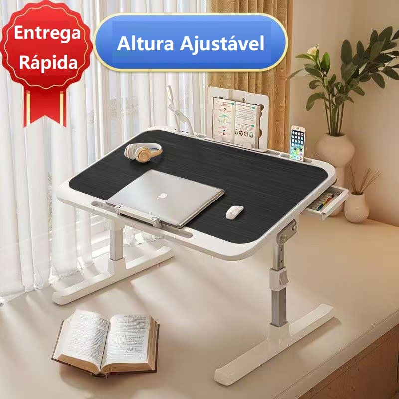 Mesa Para Notebook Dobrável Regulável Com Gaveta Multifuncional com ...