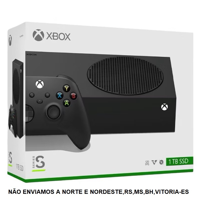 Console Microsoft Xbox Series S 1tb Carbon Black 10gb Ram Digital Nf-e ...