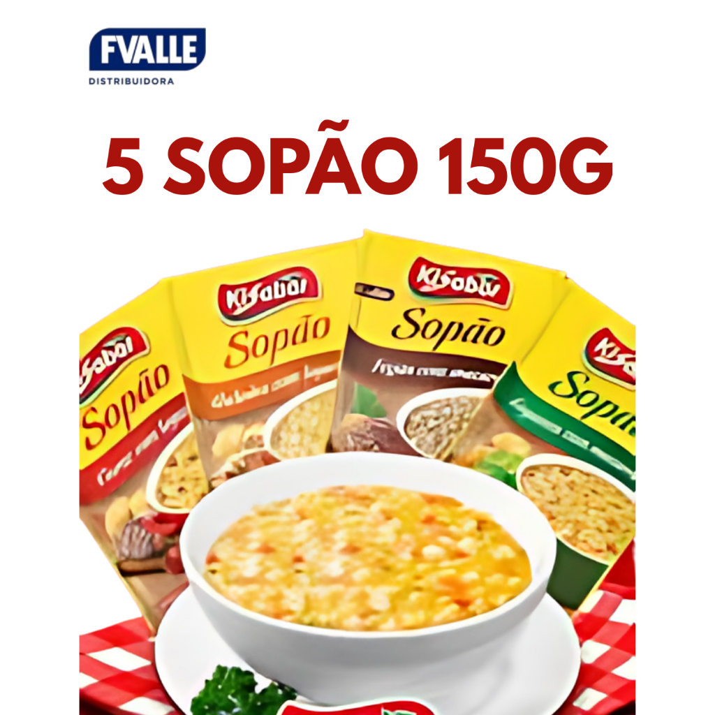 5 Sopão Kisabor 150g (Escolha o tipo) | Shopee Brasil