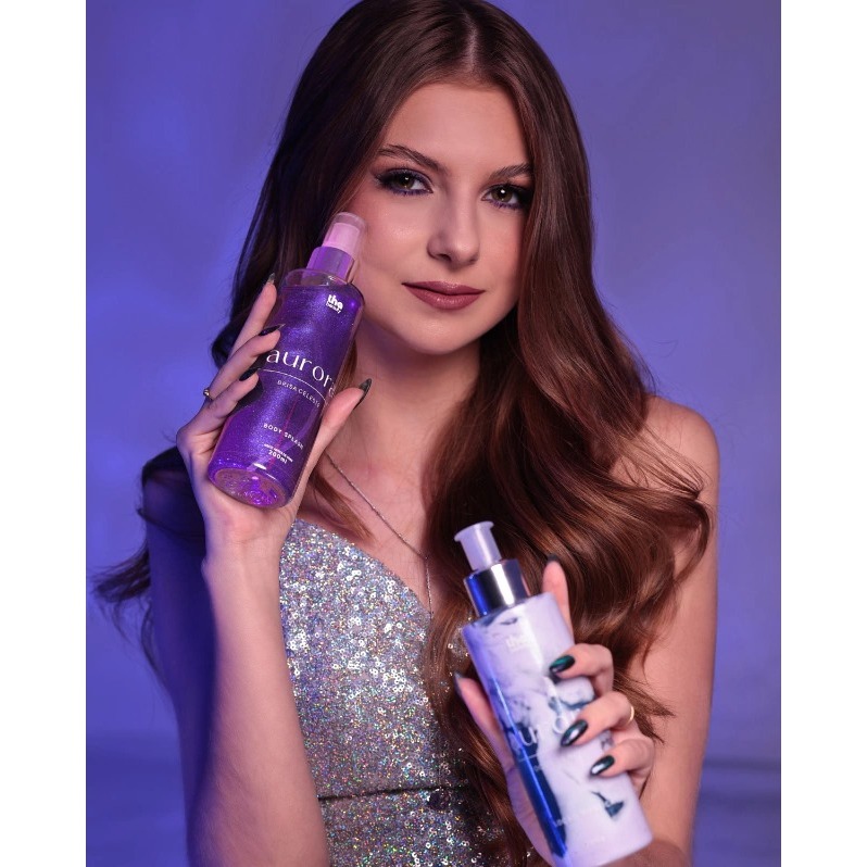 Kit Aurora: Body Splash + Loção Hidratante - Tha Beauty | Shopee Brasil