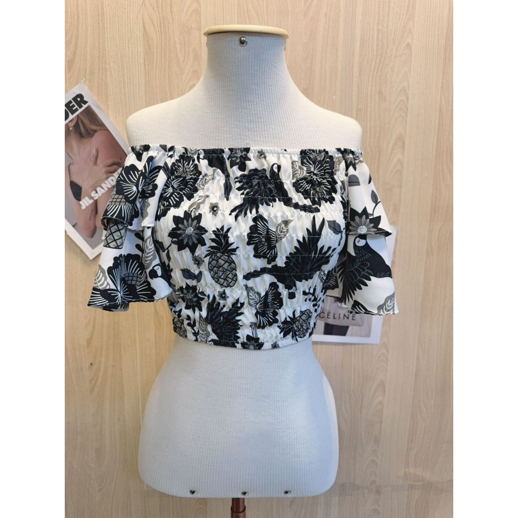 Blusinha Estampada Babadinho Cropped Feminino | Shopee Brasil