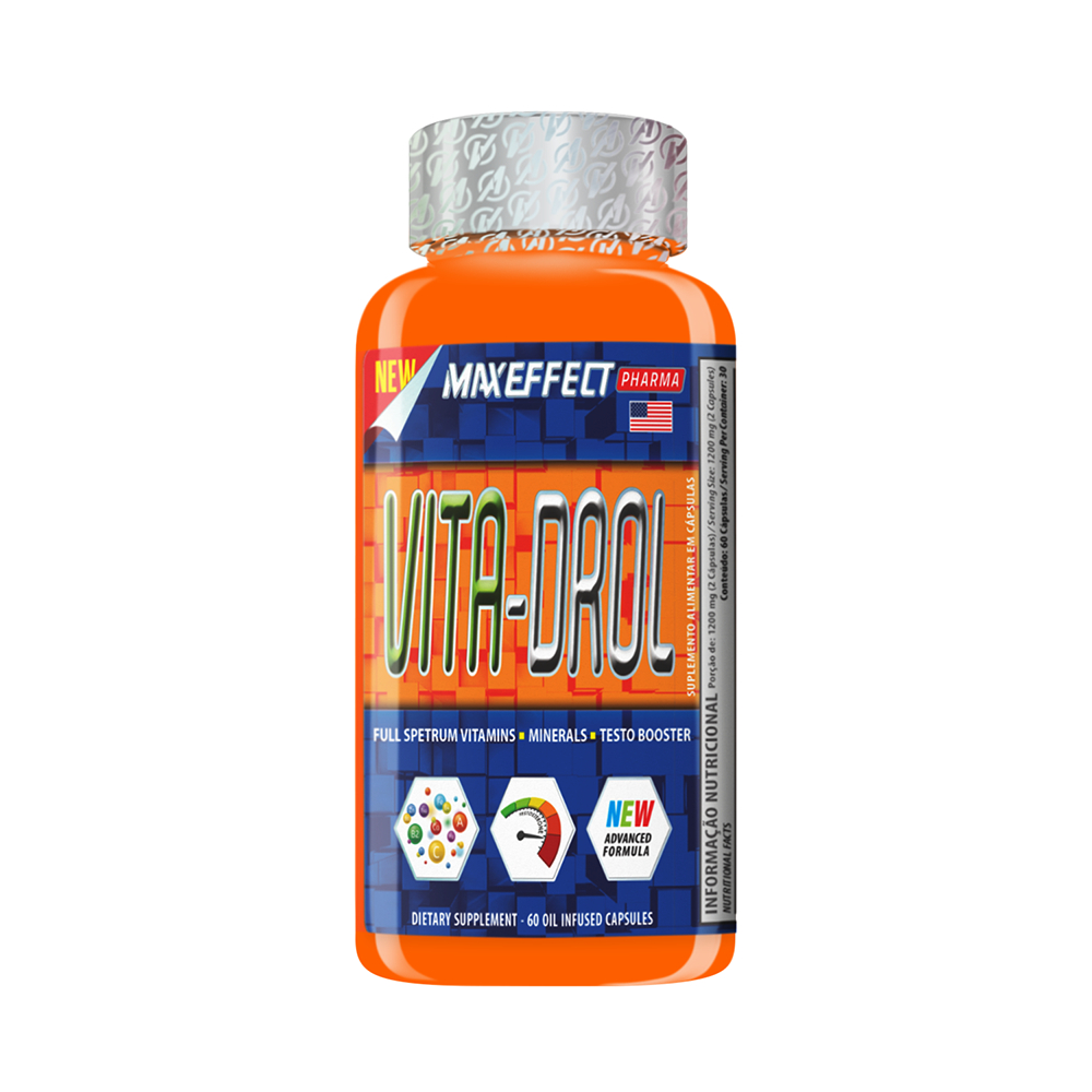 Vita-Drol Multivitamínico MAXEFFECT Pharma – Suplemento com Vitaminas e Minerais – 60 Cápsulas ...