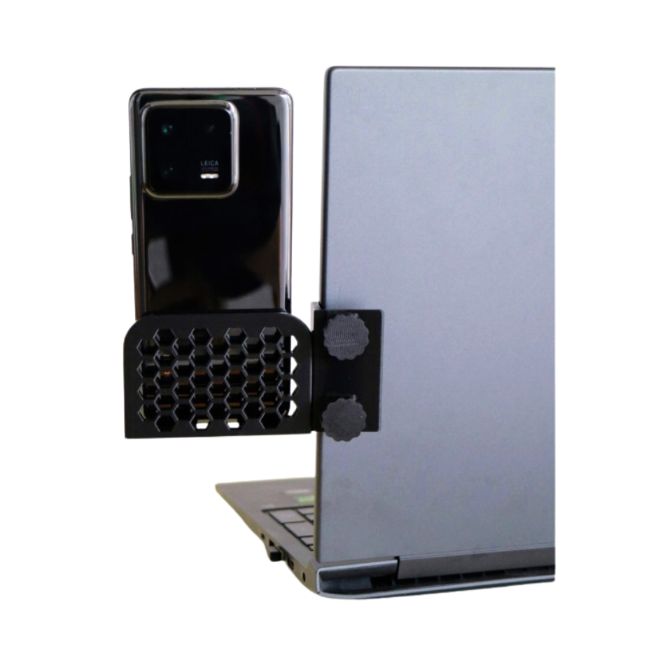 Suporte Lateral para Celular em Monitor ou Notebook – Ajustável e Firme ...