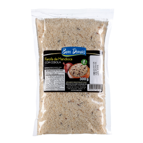 Farofa de Mandioca com Cebola Bom Demais 300g | Shopee Brasil