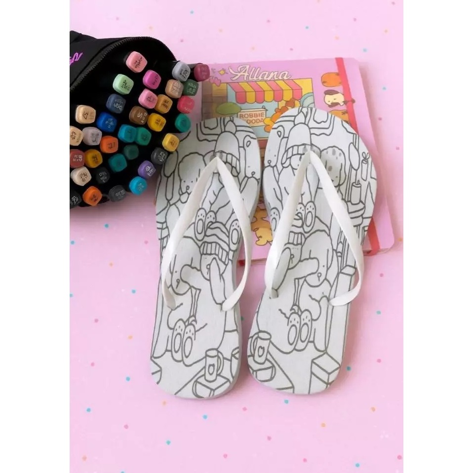 Chinelos personalizado para pintar, personagens desenhos | Shopee Brasil