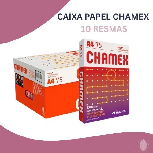 Caixa com 10 Resmas de Papel Chamex A4 75g - 5.000 Folhas de Alta Qualidade | Shopee Brasil