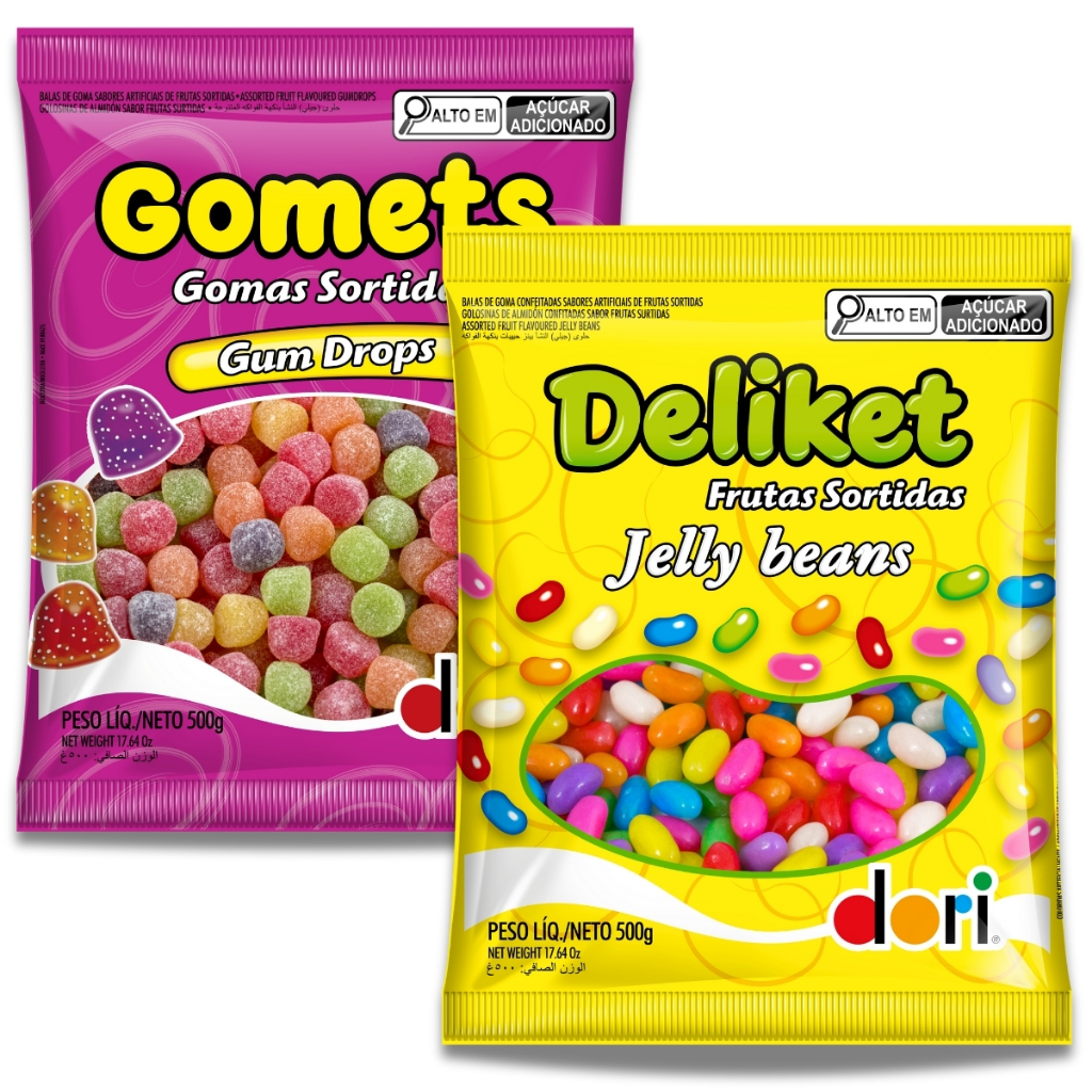 Kit Balas de Goma e Jujubas Deliket Frutas Sortidas 500g Cada Ideal ...