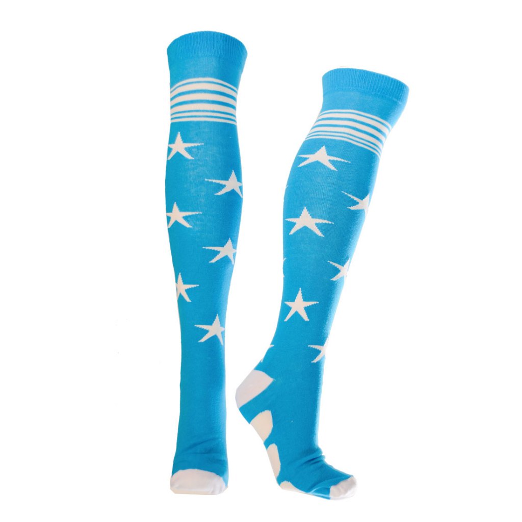 Meia longa estrelas e listras | Shopee Brasil