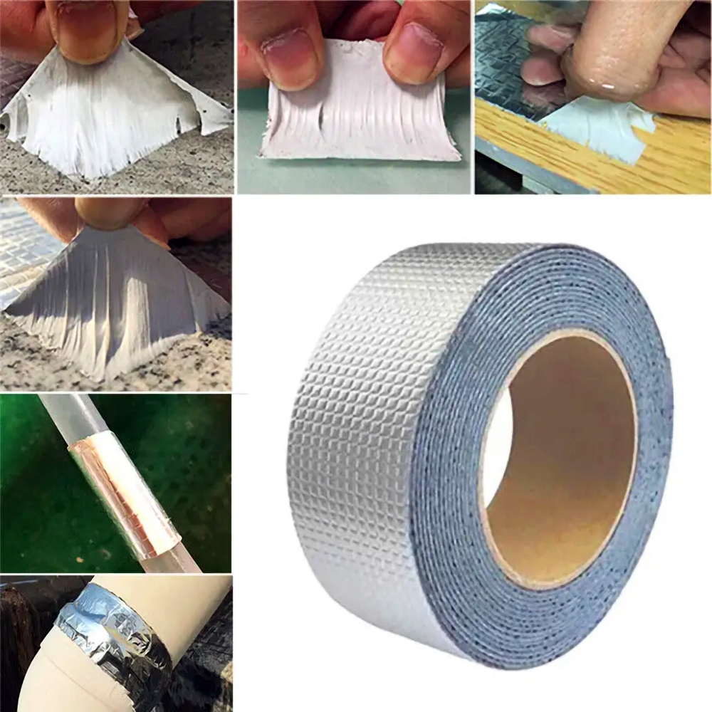 Manta Fita Asfáltica 5cm x 5m Adesiva Silver Tape Vedação Aluminizada A ...