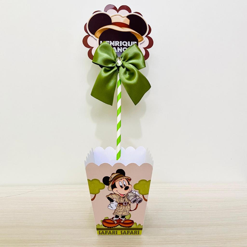 CENTRO DE MESA CACHEPOT PERSONALIZADO MICKEY SAFARI / FESTA MICKEY ...