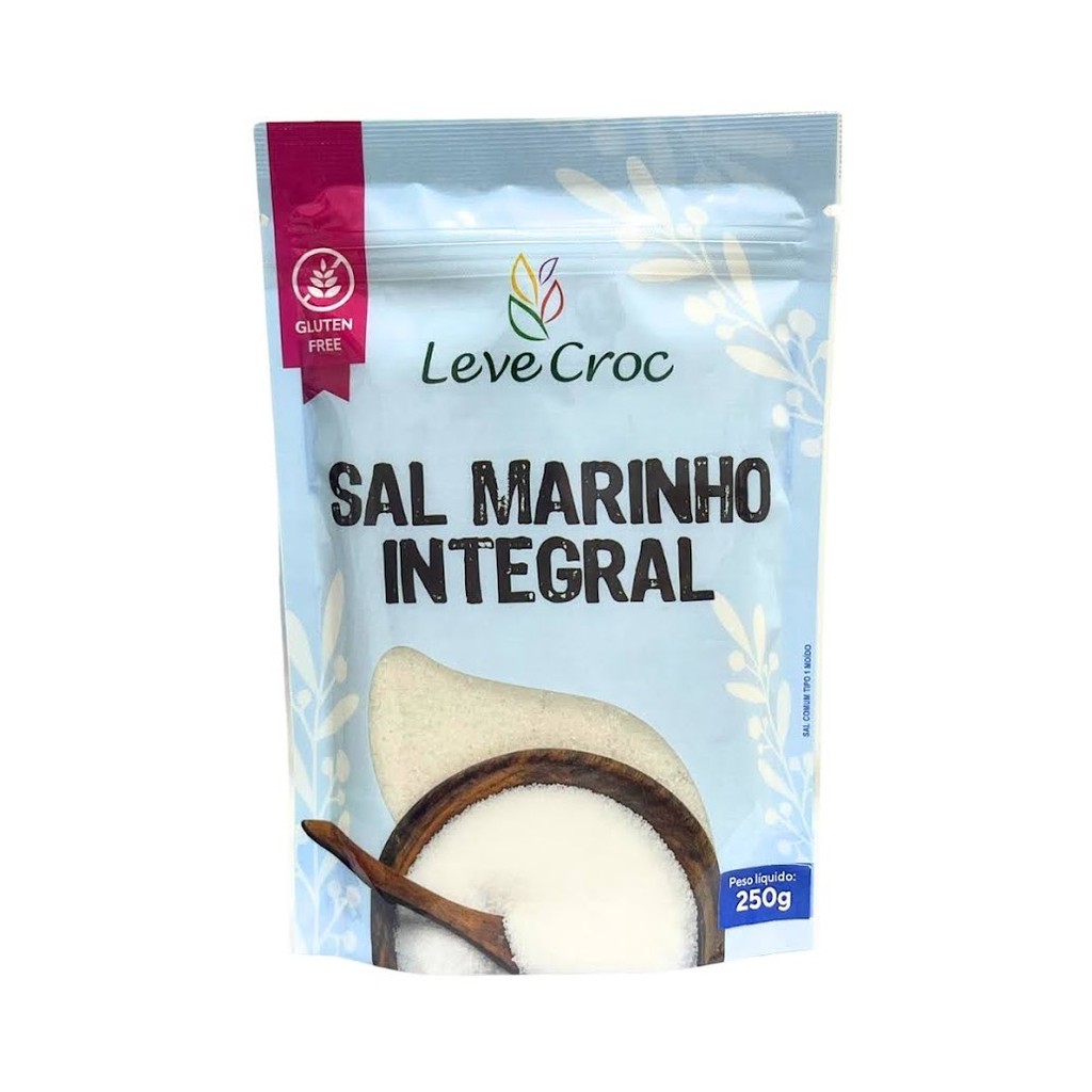Sal Marinho Integral Sem Iodo 250g - Leve Croc | Shopee Brasil