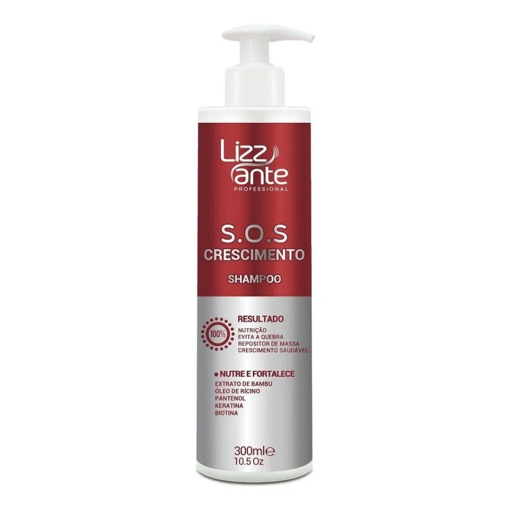 Lizz ante shampoo sos crescimento 300ml | Shopee Brasil