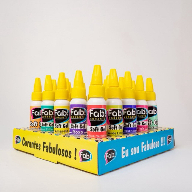 CORANTE FAB SOFT GEL 25g DIVERSAS CORES PARA CONFEITAR CONFEITARIA ...
