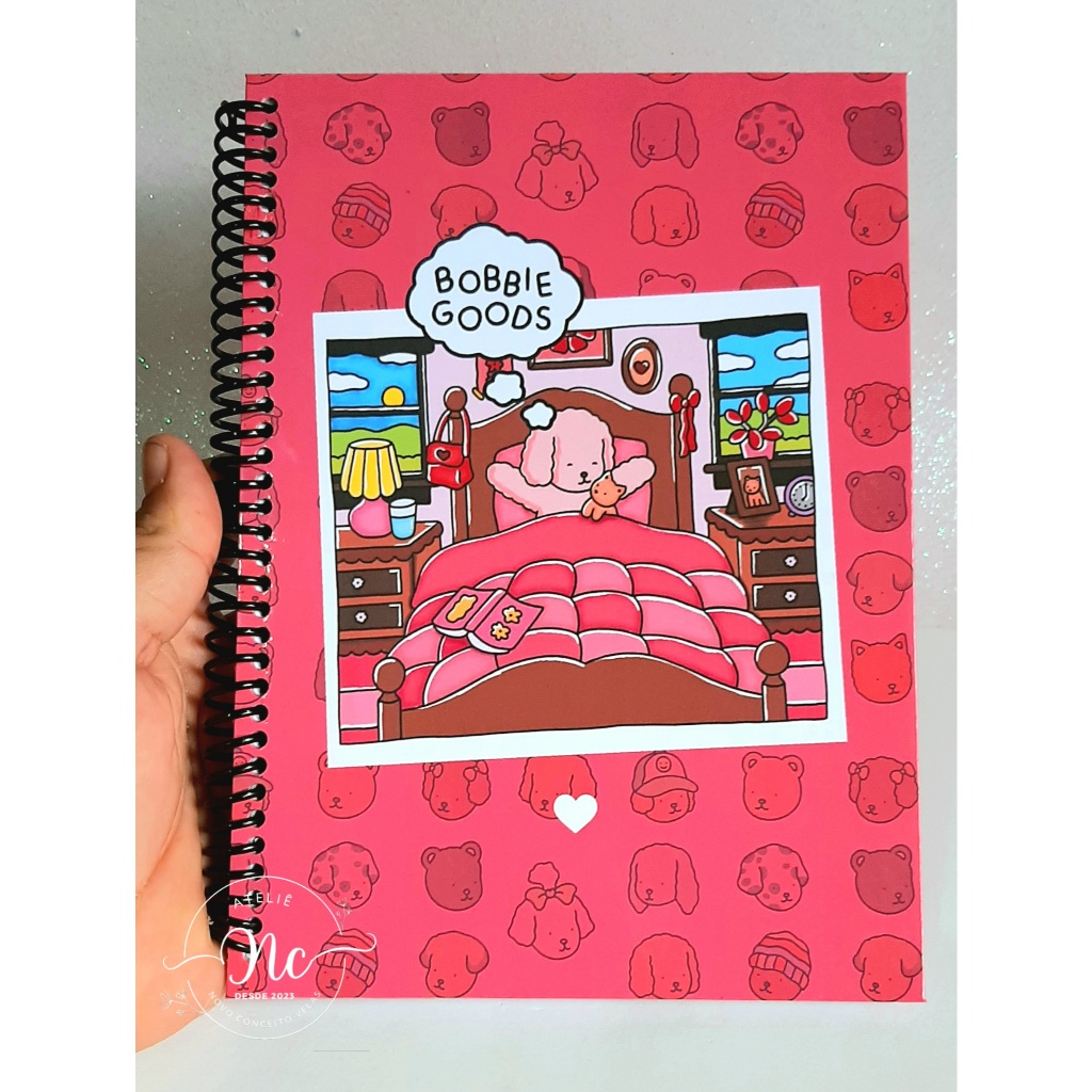 caderno personalizado bobie guds capa dura 50 folhas pequeno a5 com ...