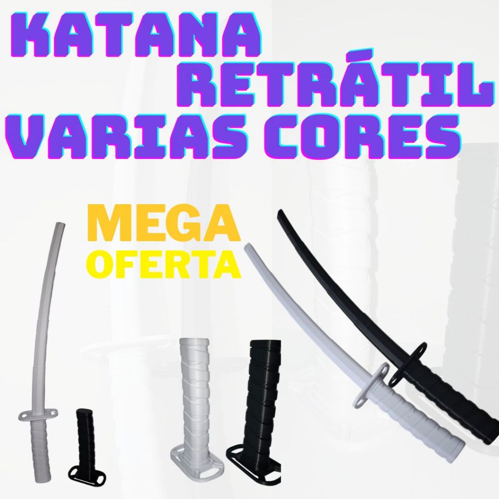 Espada de brinquedo Katana-Retratil varias cores disponiveis Desperta o ...