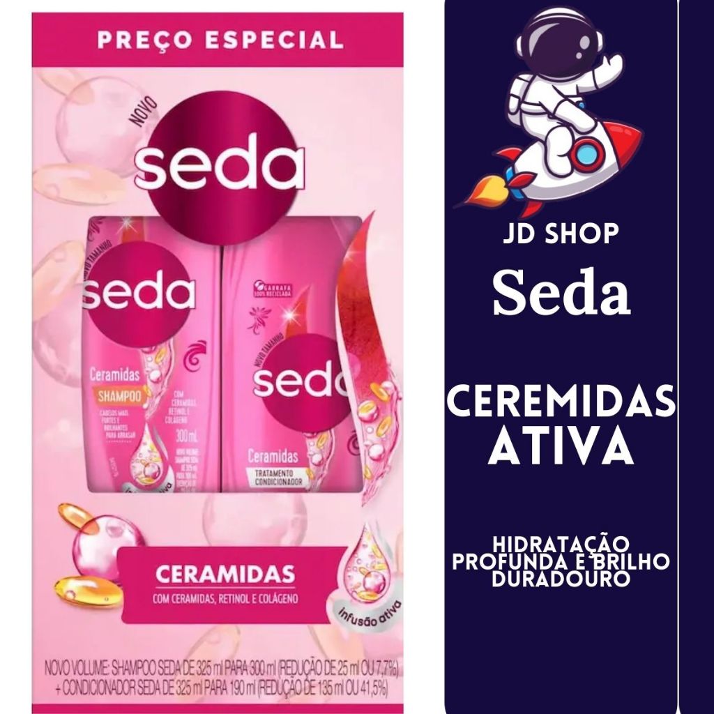 Kit Seda Ceramidas Shampoo 300ml+ Condicionador 190ml | Shopee Brasil