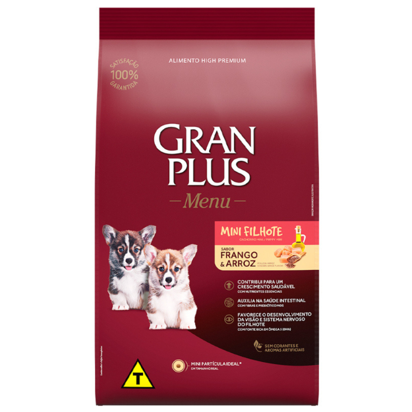 Granplus Menu Cães Filhotes Mini Frango E Arroz 1kg | Shopee Brasil