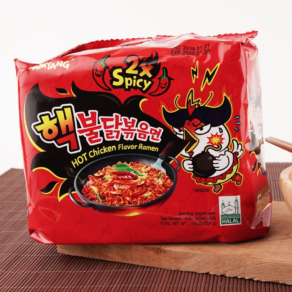 Kit com 5 Uni Macarrão Instântaneo Miojo Coreano Hot Chicken(Frango ...