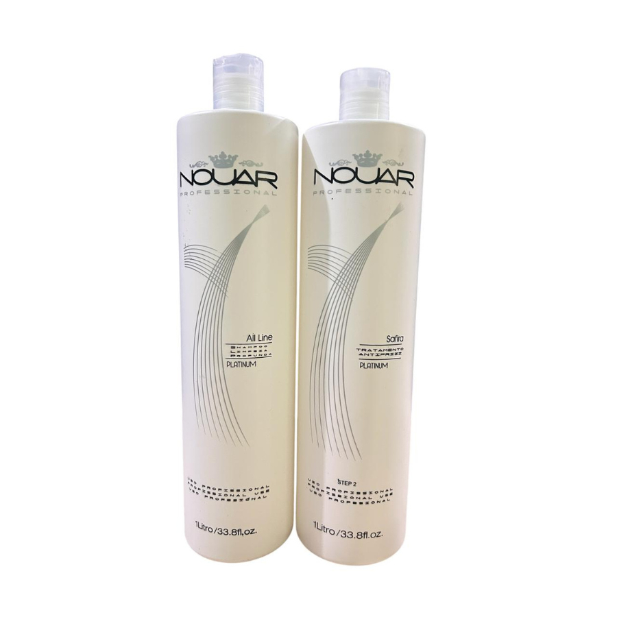 Nouar Escova Progressiva Safira Tratamento Anti Frizz Platinum Orgânica ...