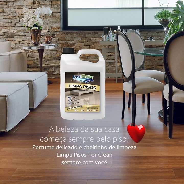 Limpa Piso For Clean - 3 X1 - Limpa - Perfuma - Revitaliza o Brilho da ...