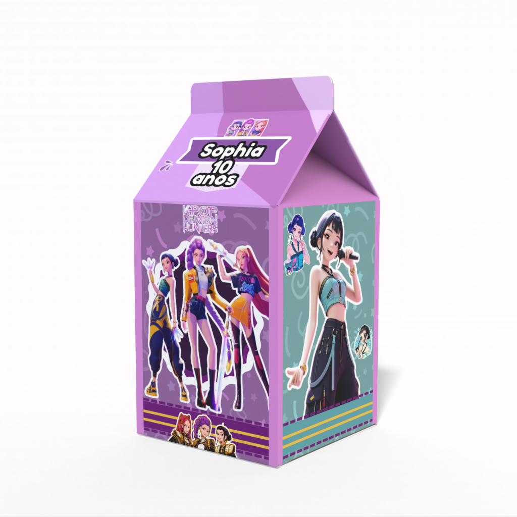 Caixinha Milk Guerreiras do K-POP - para Festa Personalizada - Lembrancinha para Festa | Shopee ...