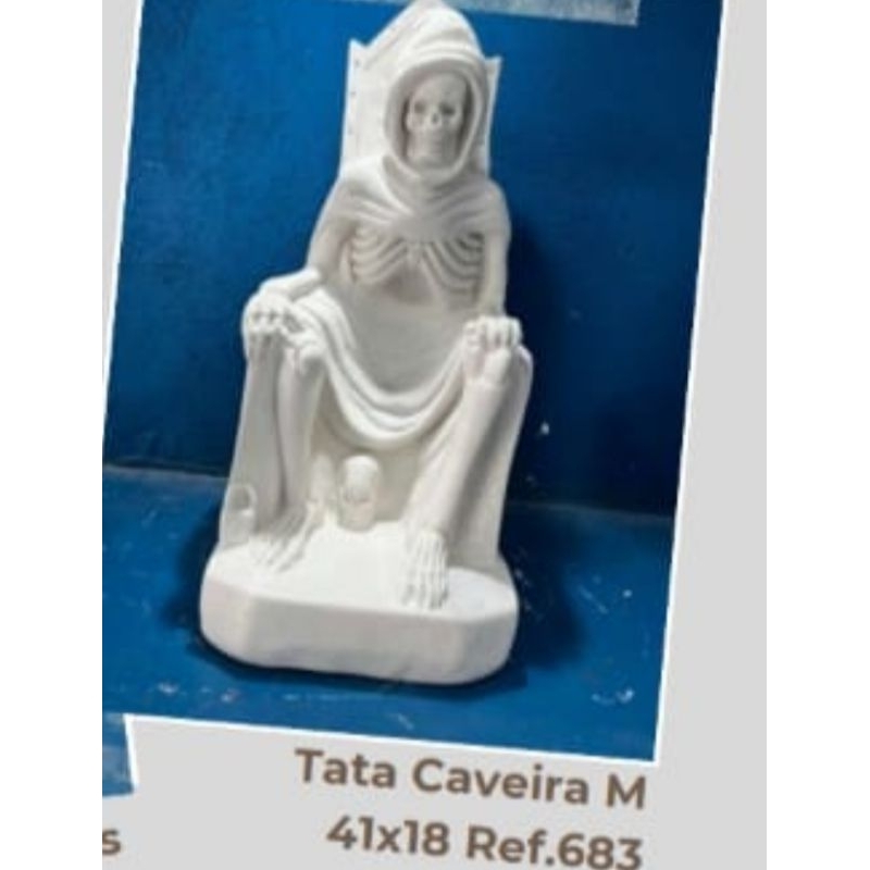 Imagem em gesso Exu Tata Caveira 41x18 umbanda candomblé | Shopee Brasil