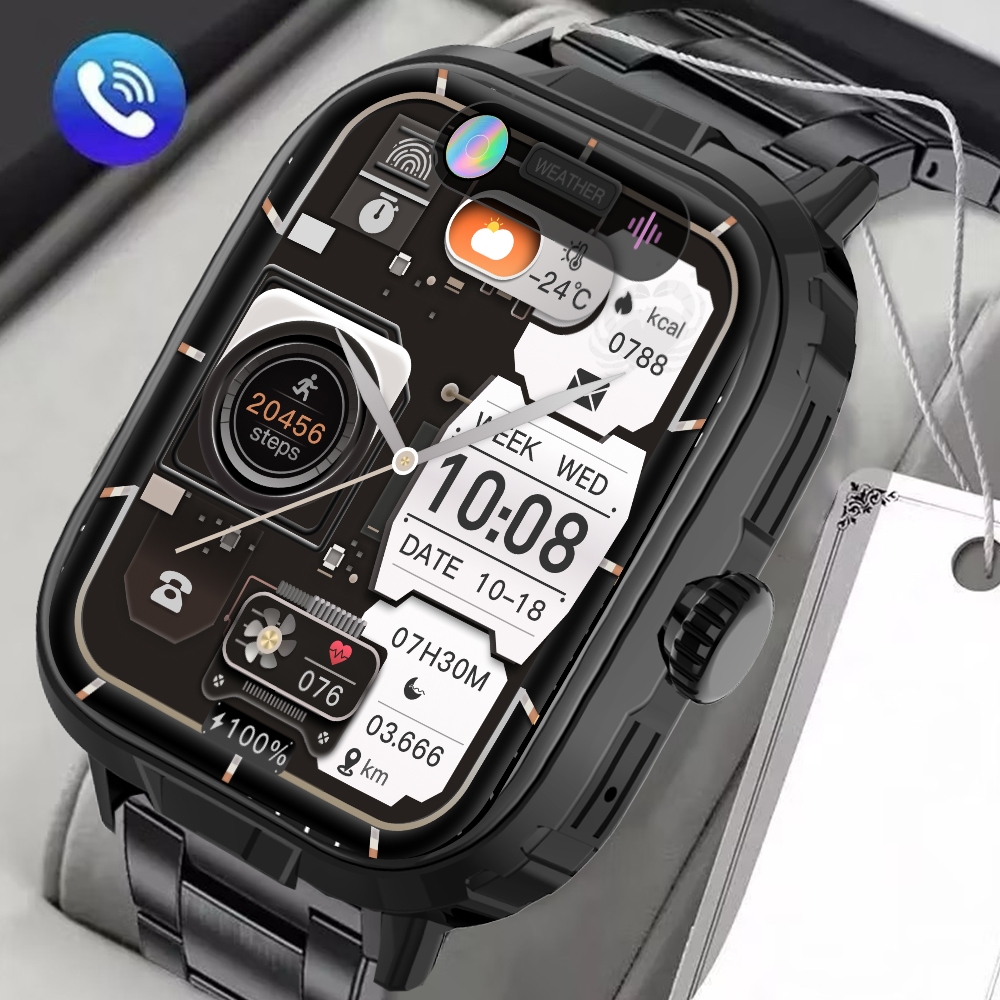 2025 F5 Relógio Inteligente Masculino Tela HD Bluetooth Chamada ...