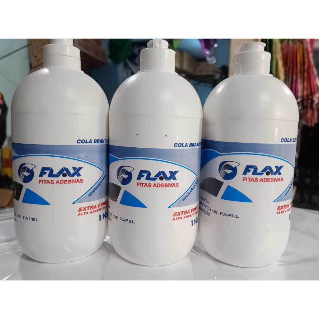 Cola Branca Flax Extra Forte 1 Kg PVA | Shopee Brasil