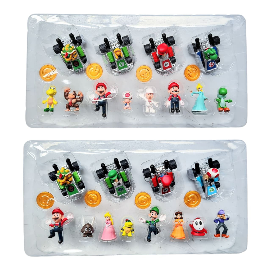 Kit Mario Kart Miniaturas Personagens e Carrinhos Coleção | Shopee Brasil