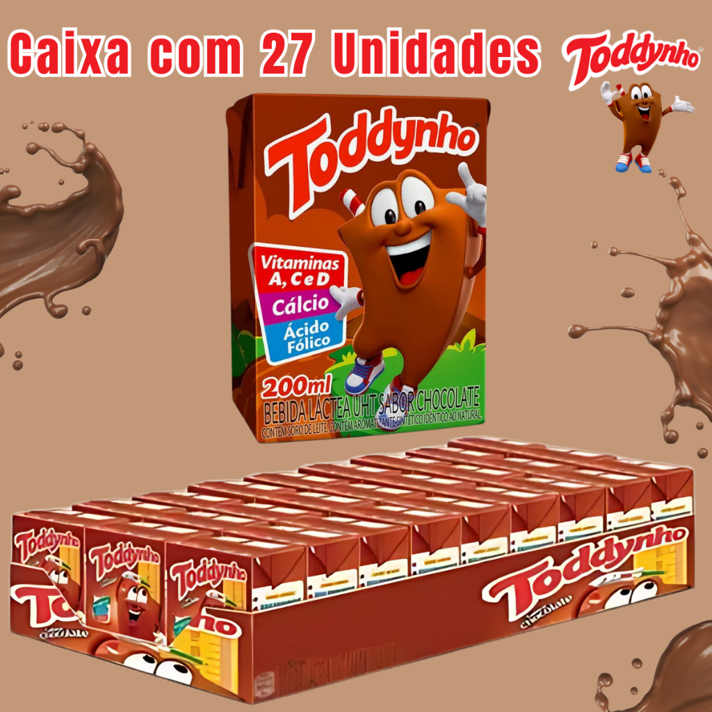 Achocolatado Toddynho 200ml Caixa com 27 Unidades | Shopee Brasil