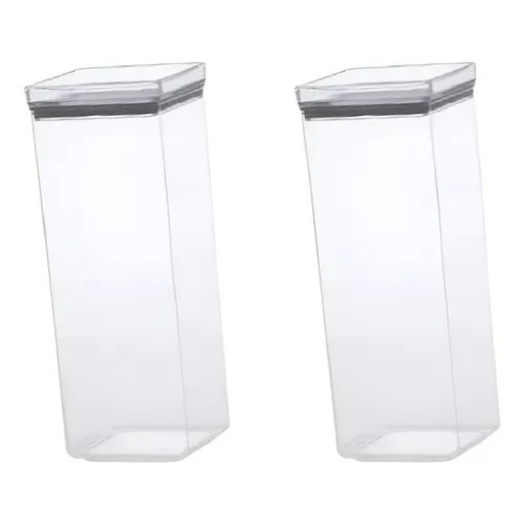 Kit 2 Potes 2,200l Paramount Lumini Quadrado | Shopee Brasil