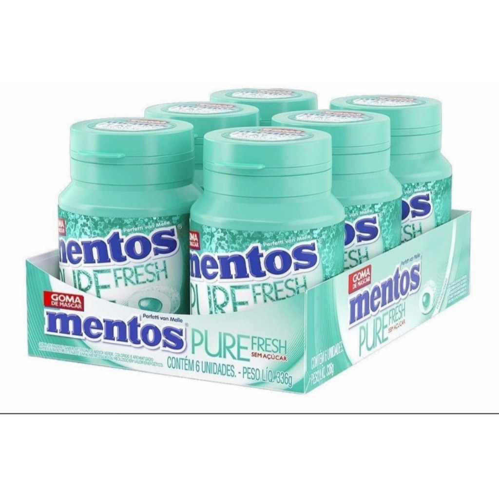 Kit 6 Goma de Mascar Chiclete Mentos Pure Fresh | Shopee Brasil