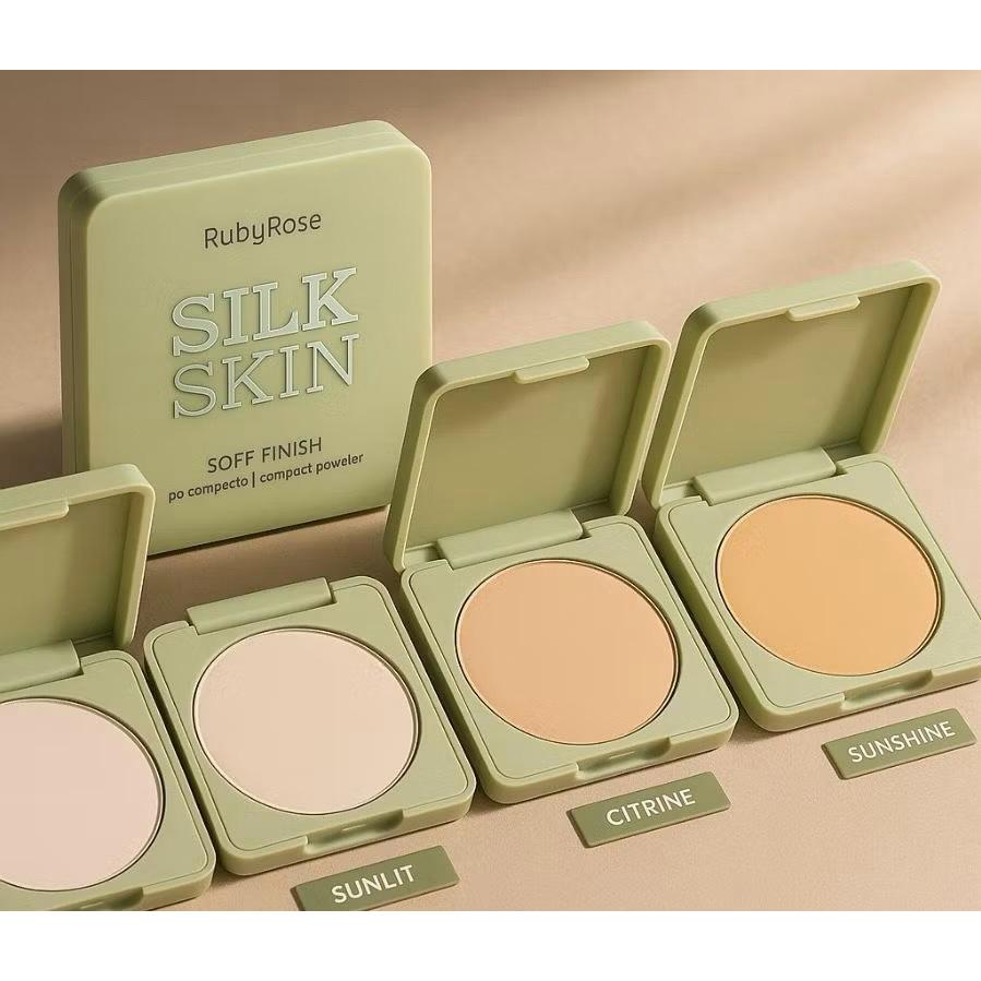 Pó Compacto Soft Finish Silk Skin By Ruby Rose - 9,5G | Shopee Brasil