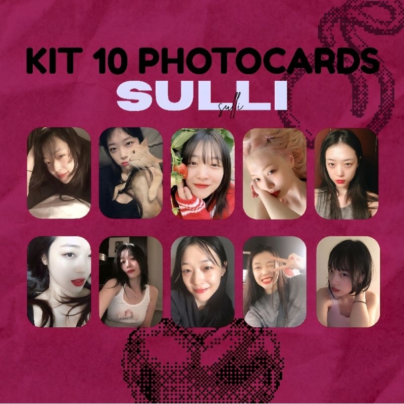 KIT 10 PHOTOCARDS FANMADE SULLI | Shopee Brasil