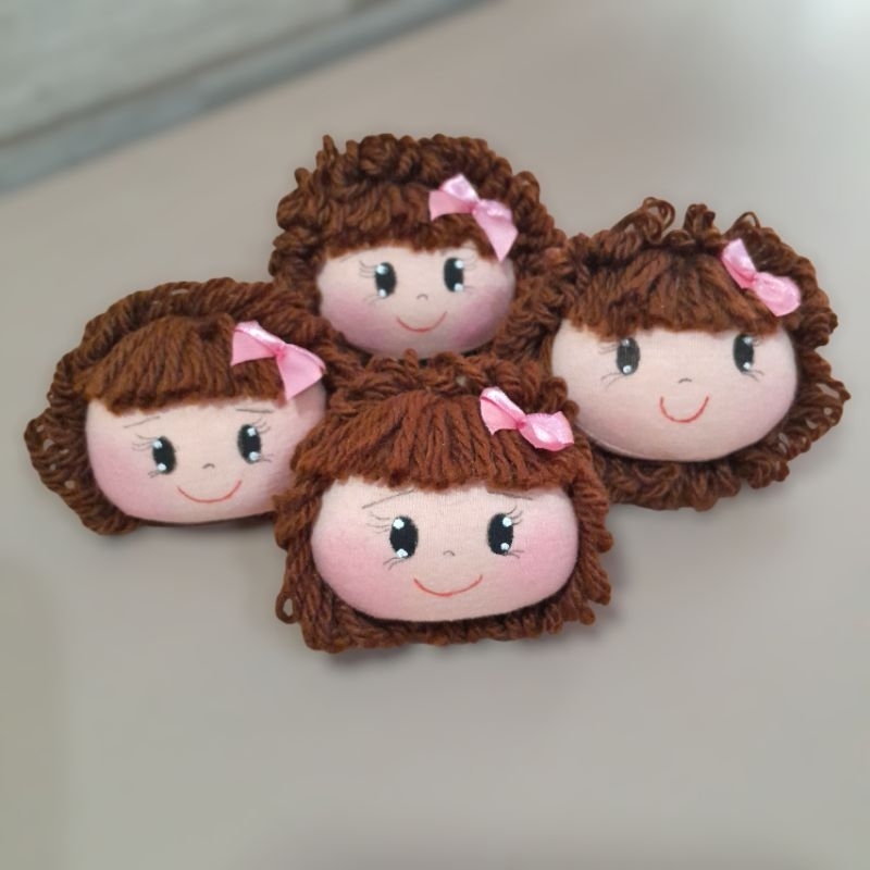 Kit com 4 cabecinhas de Boneca de Pano | Shopee Brasil
