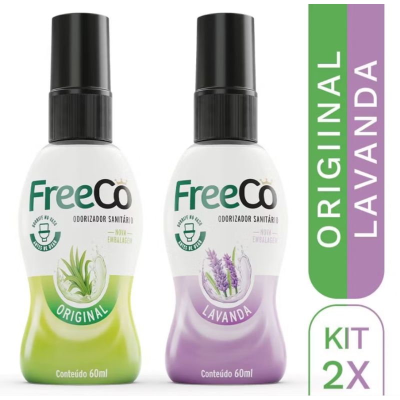 Freeco Bloqueador de Odor Sanitário kit com 2 unidades de 60ml | Shopee ...