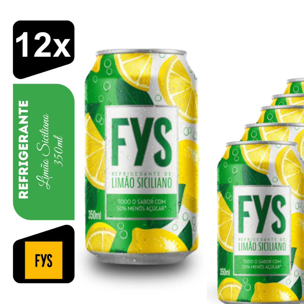 Refrigerante Limao Siciliano LFYS 350ml (12 und) | Shopee Brasil