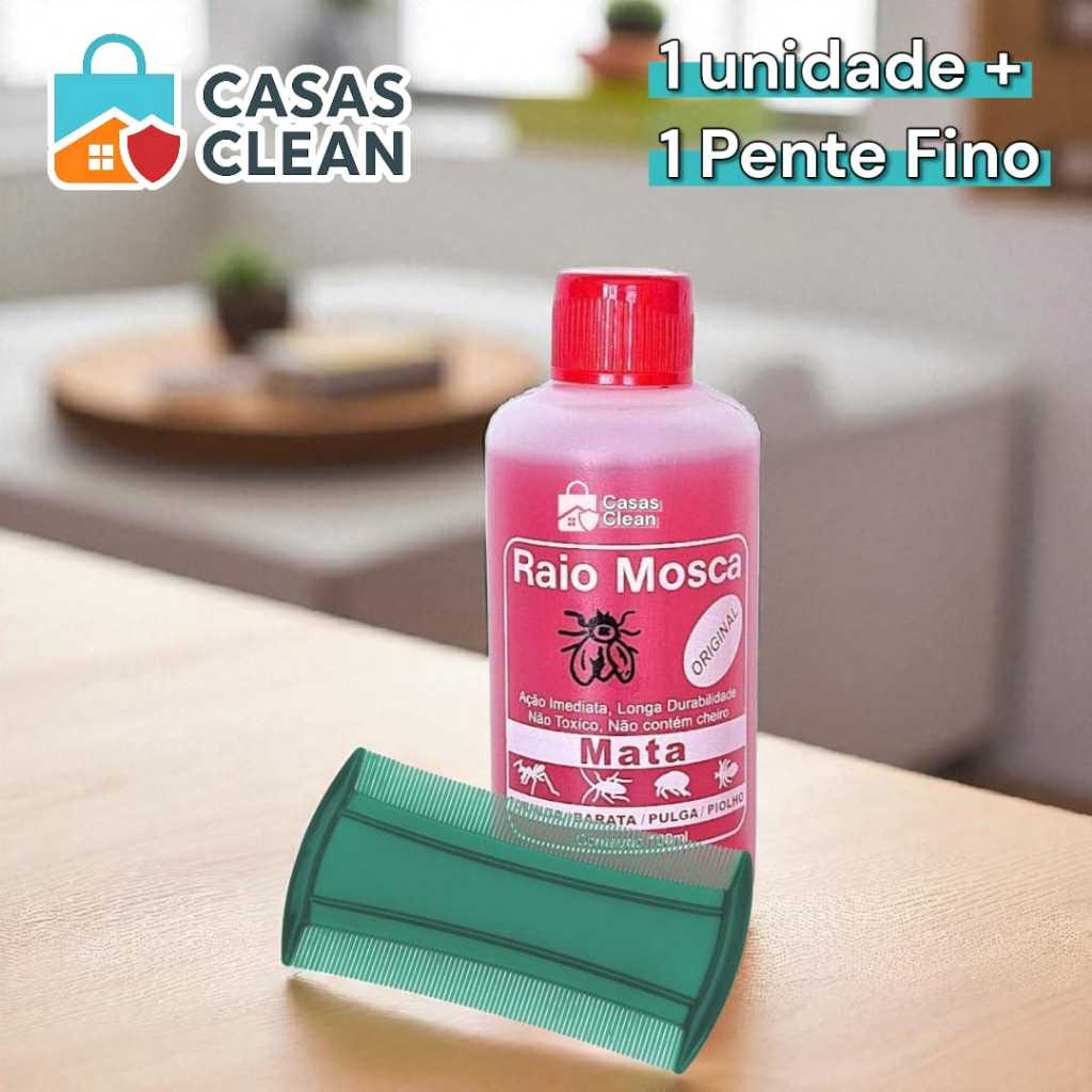 Kit 1 loção Original 100ml + 1 Pente Fino | Mata Piolho| Lêndea| Mosca ...
