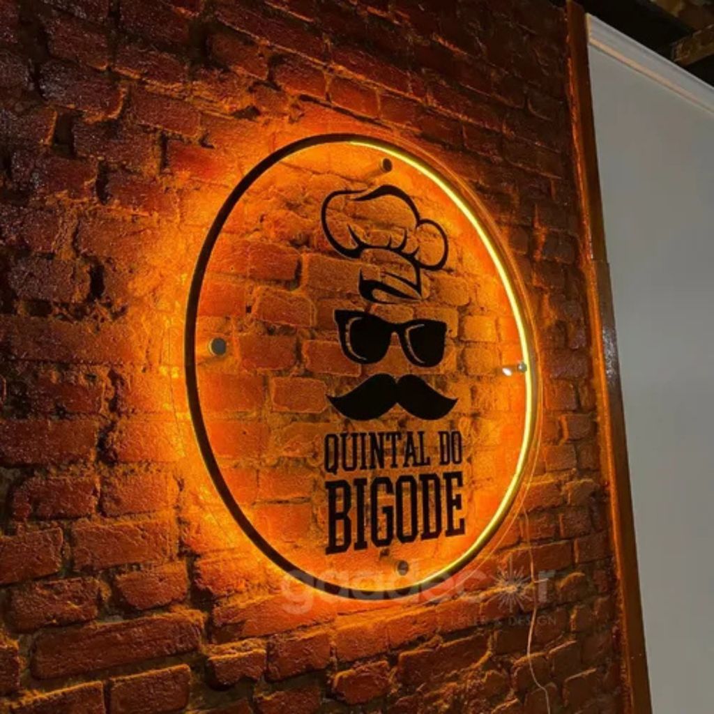 Placa em Acrilico Iluminada - Placa Letreiro com ou sem Led | Shopee Brasil