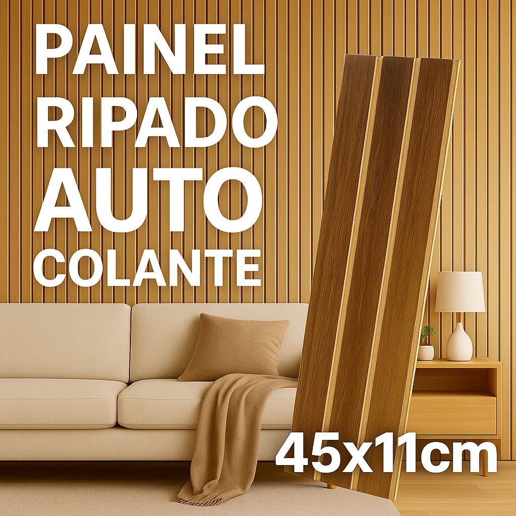Revestimento Ripado Painel De Parede Decorativo MDF 45X11 | Shopee Brasil