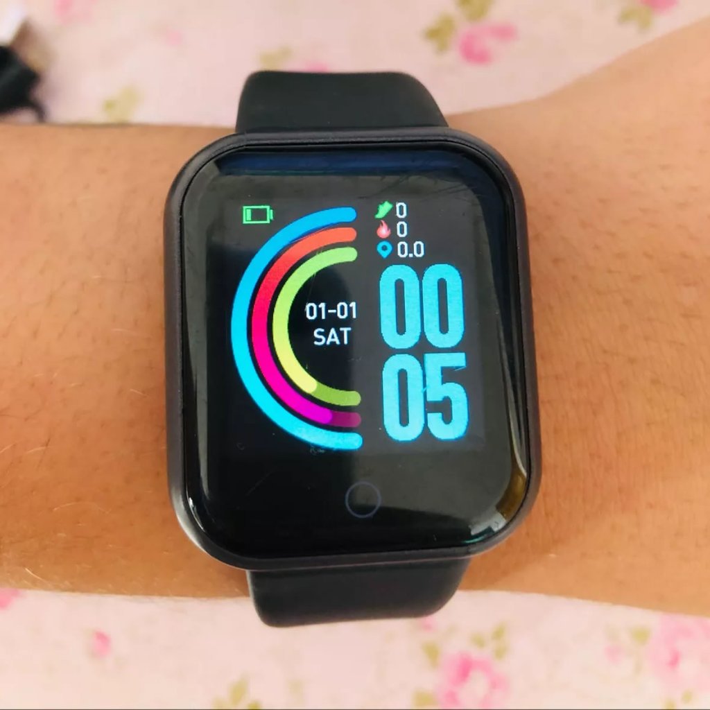 Relogio Inteligente Smartwatch D20 Bluetooth para IOS e Android Cor ...