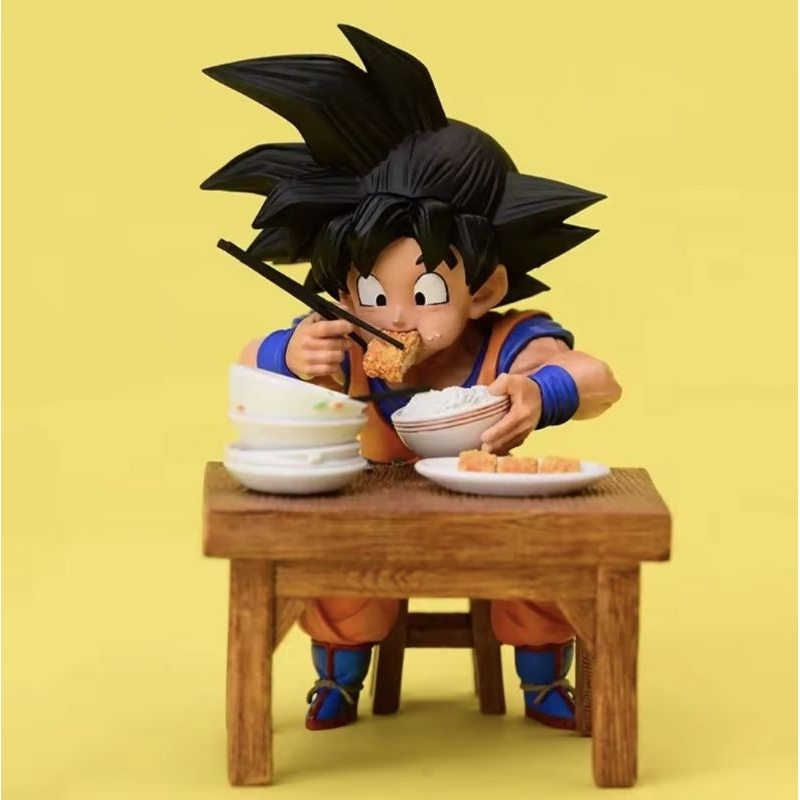 Boneco Action Figure Goku Comendo Dragon Ball Z Tigela de Comida ...