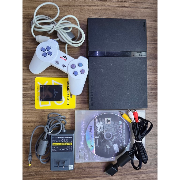 Sony Playstation 2 com controle e jogo PS2 | Shopee Brasil