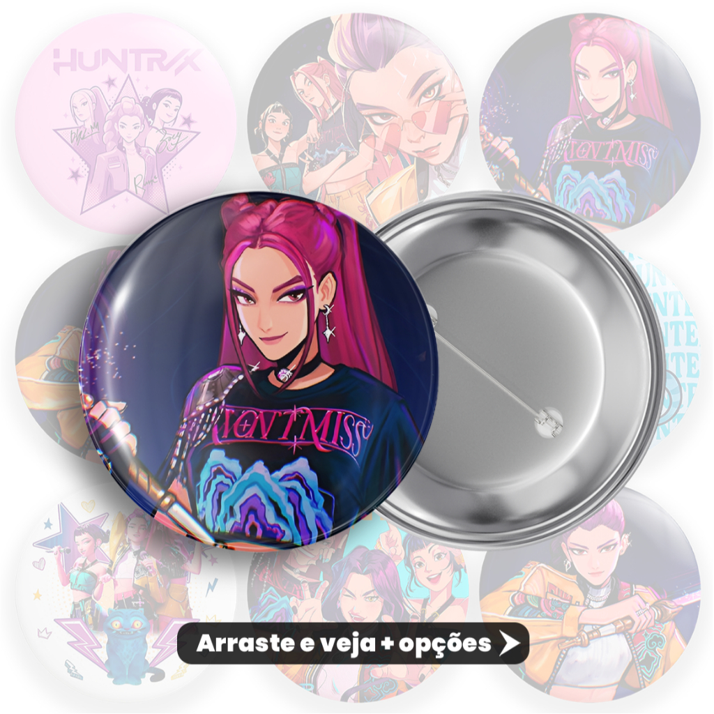 Botton Personalizado Animação K-Pop Demon Hunters - Mira | Unitário ou ...