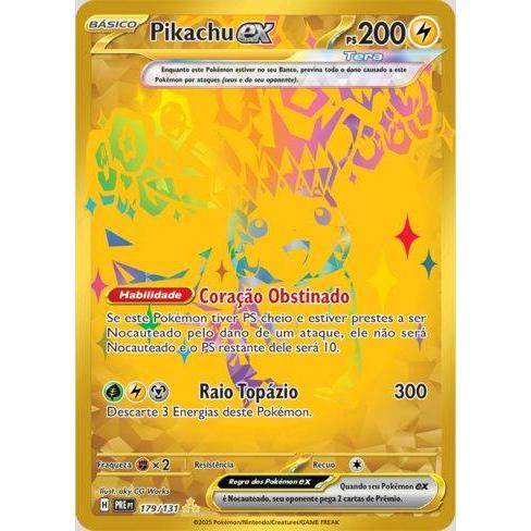 Carta Pokémon Pikachu Ex Tera (179/131) - Dourada - Rara Secreta ...