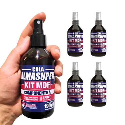 Kit 4 Aceleradores Almasuper Aerosol Primer Catalisador 190ml Spray P ...