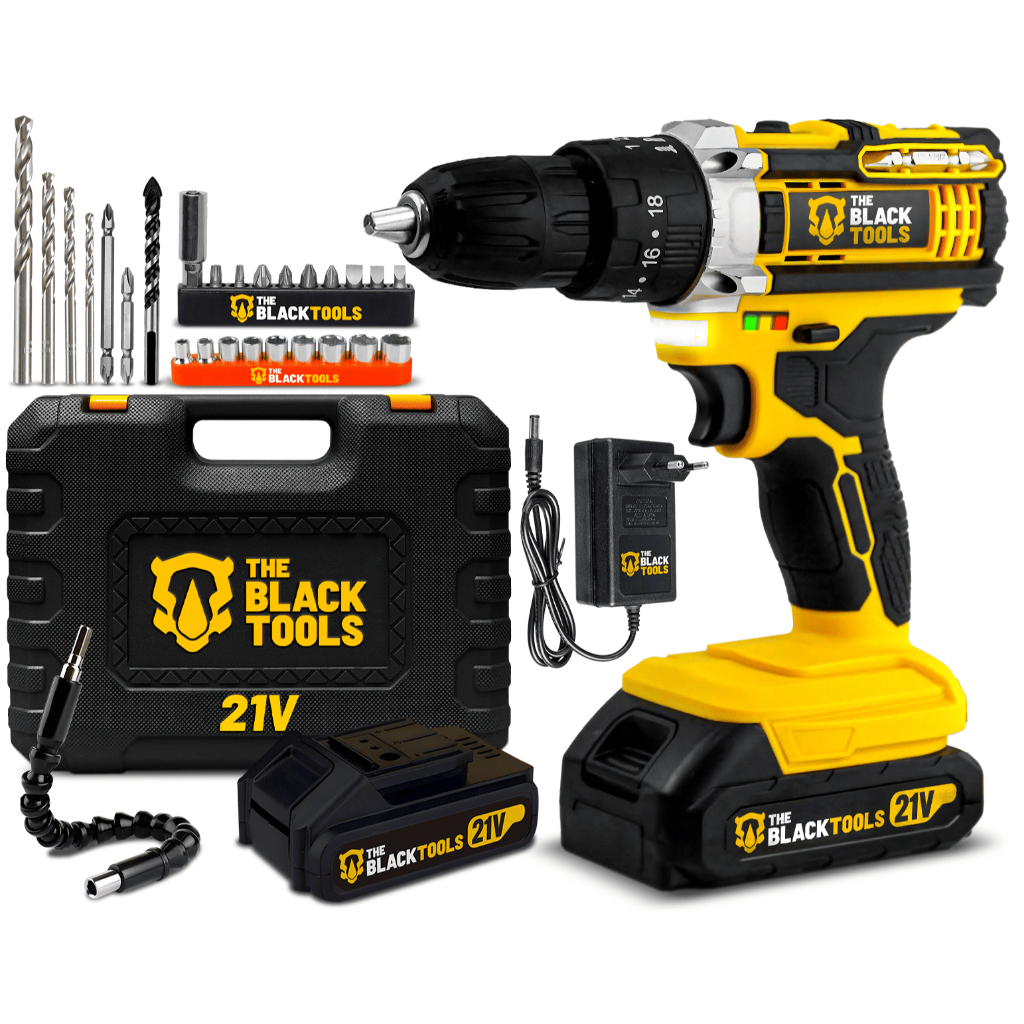 Kit Parafusadeira 21v 3/8 Com Cortador Rápido De Chapas Metal The Black Tools | Shopee Brasil