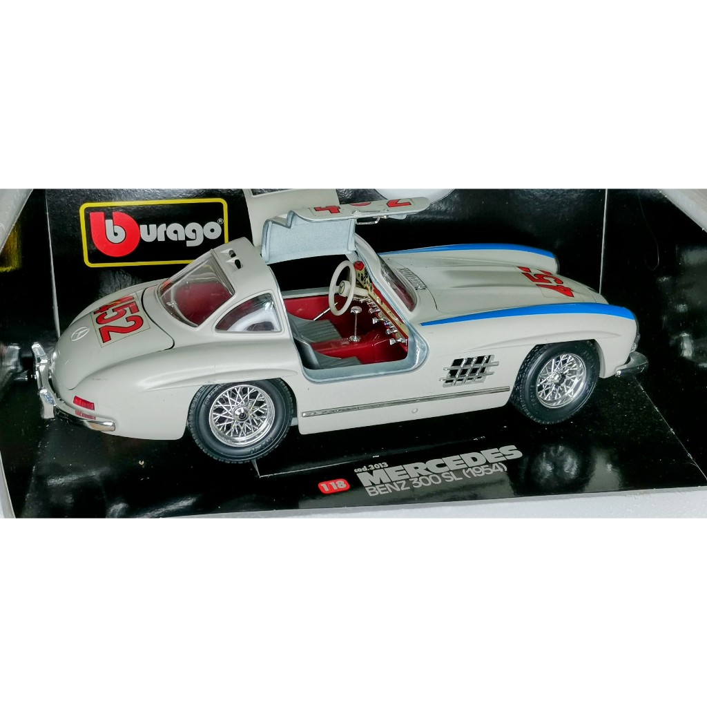 Miniatura 1:18 Mercedes Benz 300SL (1954) Burago | Shopee Brasil