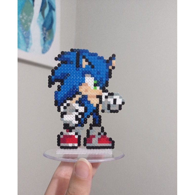 Sonic em pixel art - Totem decorativo | Shopee Brasil