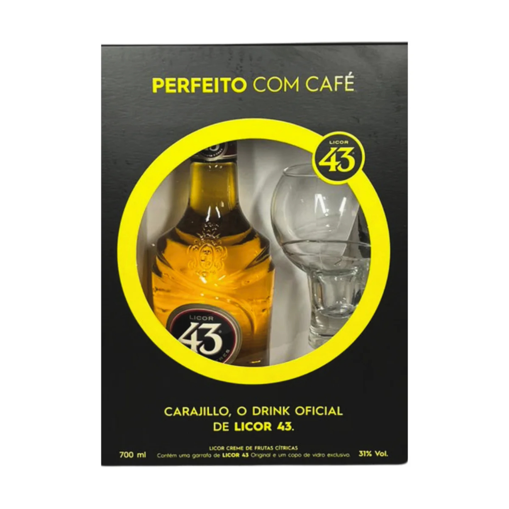Kit Licor 43 700Ml com Copo de Vidro Personalizado 9.9 | Shopee Brasil